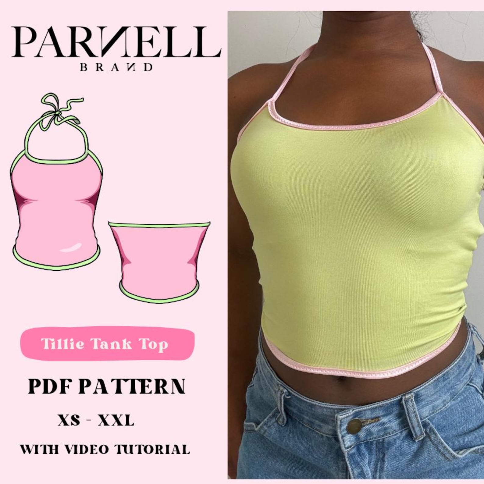 Everyday Tank Top PDF Sewing Pattern | Instant Download | Video ...
