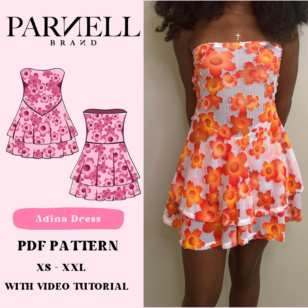 Summer Sun Dress PDF Sewing Pattern | Instant Download | Video Tutorial ...