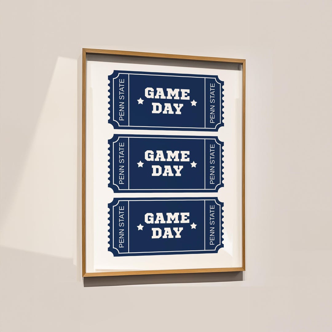Customizable Sports Ticket Wall Art: Football, Baseball, Hockey ...
