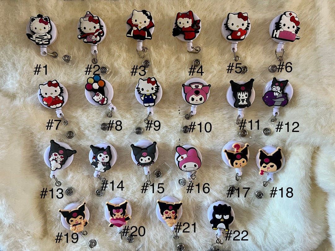 Hello Kitty Retractable Badge Holder - Etsy