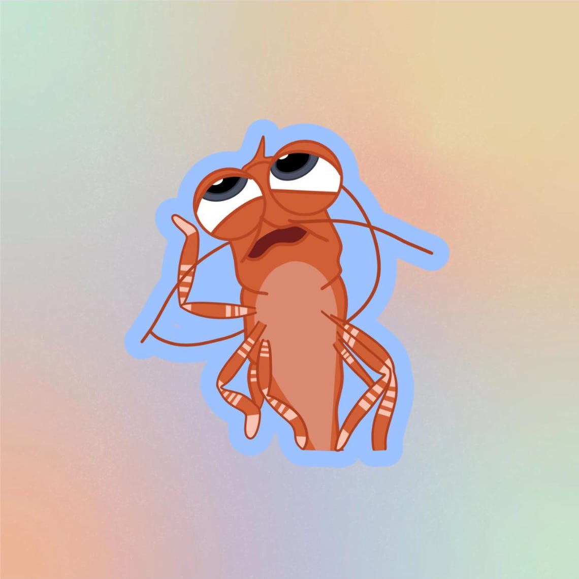 Iconic Shrimp Sticker | Humor | Shark Tale | Funny Sticker - Etsy