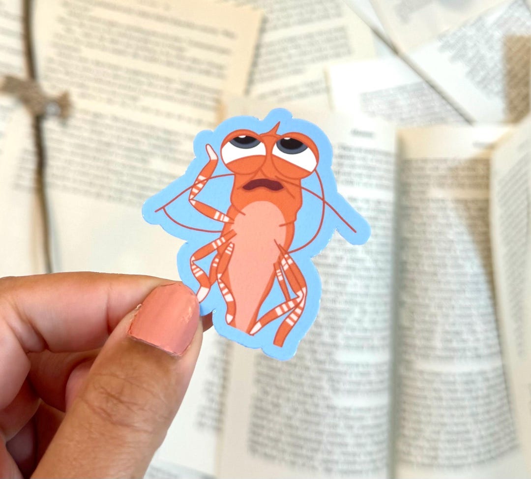Iconic Shrimp Sticker | Humor | Shark Tale | Funny Sticker - Etsy