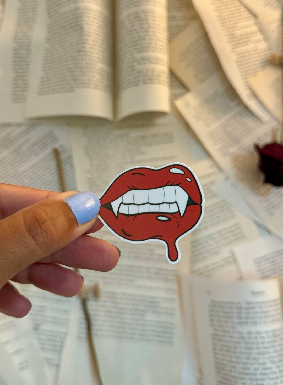 Vampire Lips Sticker: Glossy Waterproof Smut Sticker - Etsy