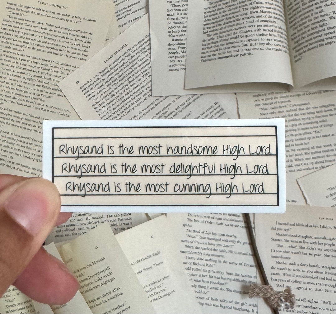 High Lord Rhysand Sticker | ACOTAR Sticker | TOG Sticker | SJM Sticker ...