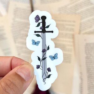 Fantasy Metal Sword With Butterflies Sticker | Quicksilver Inspo ...