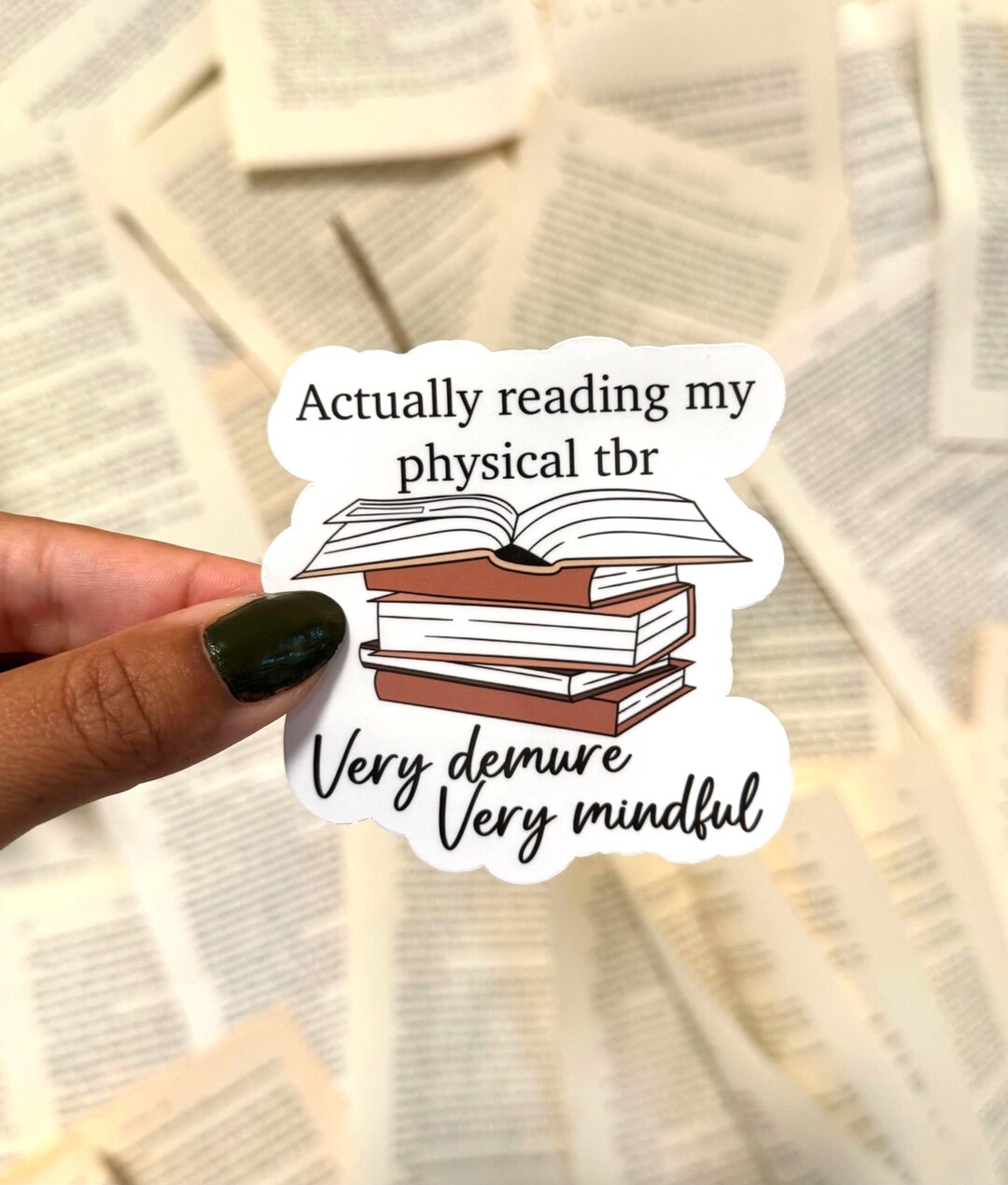 Demure TBR Stickers | Romance Stickers | Bookish Sticker | Spicy Books ...