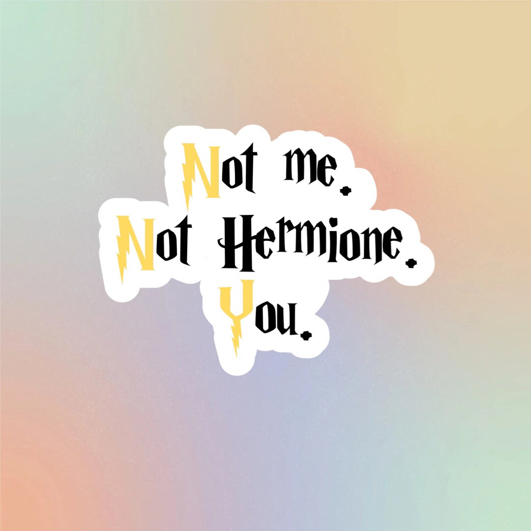 Harry Potter Sticker Hermione Milenial Aesthetic Bookish Sticker - Etsy