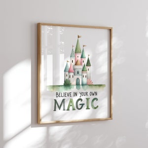 Cute Fairy Tale Castle Printable - Believe in Your Own Magic - Instant ...