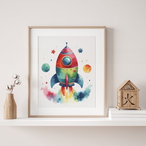 Personalised Space Initial Print,solar System Print,space Nursery ...