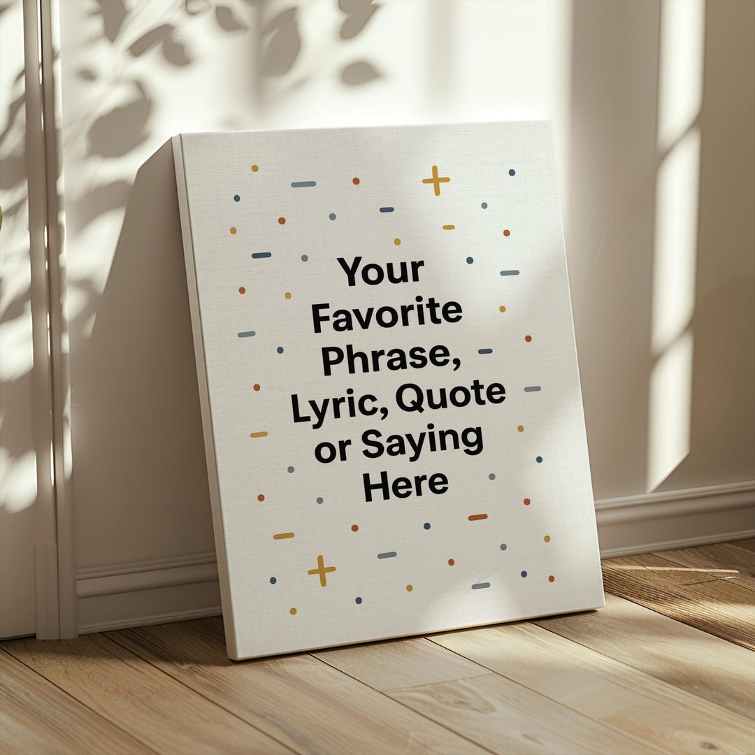Custom Scandi Minimal Gallery Canvas With Custom Quote Words - Etsy