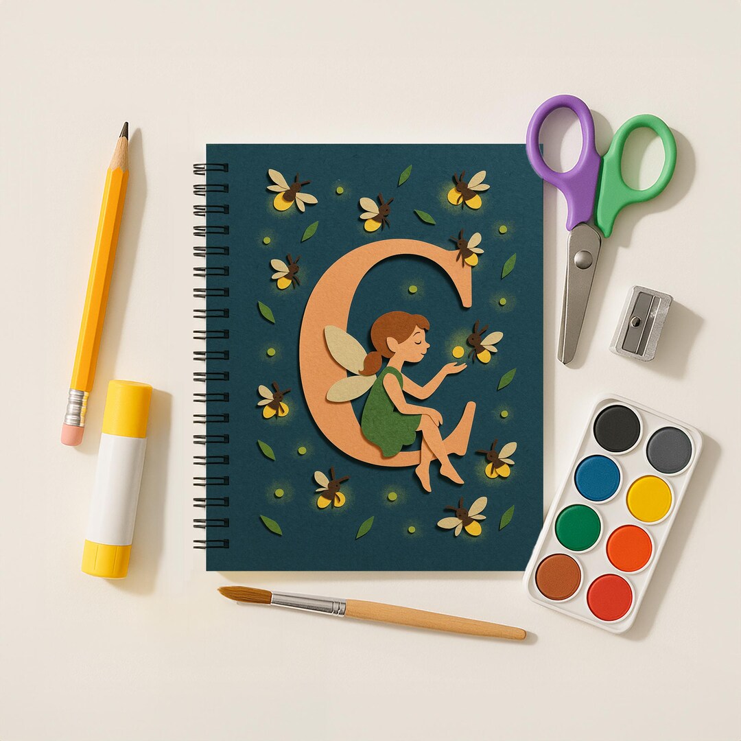 Custom Fairy and Fireflies Name Journal Spiral Bound With Lined Pages ...