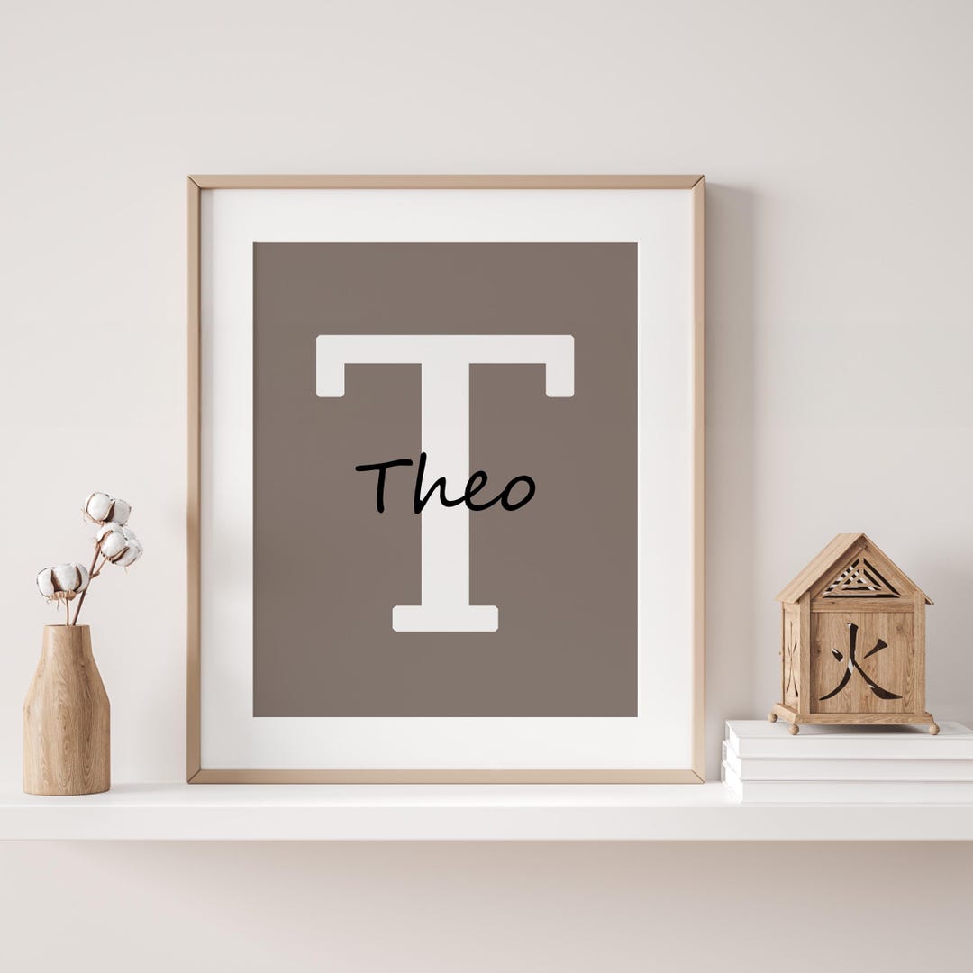 Custom Initial Print, Name Printable, Personalised Name Print ...