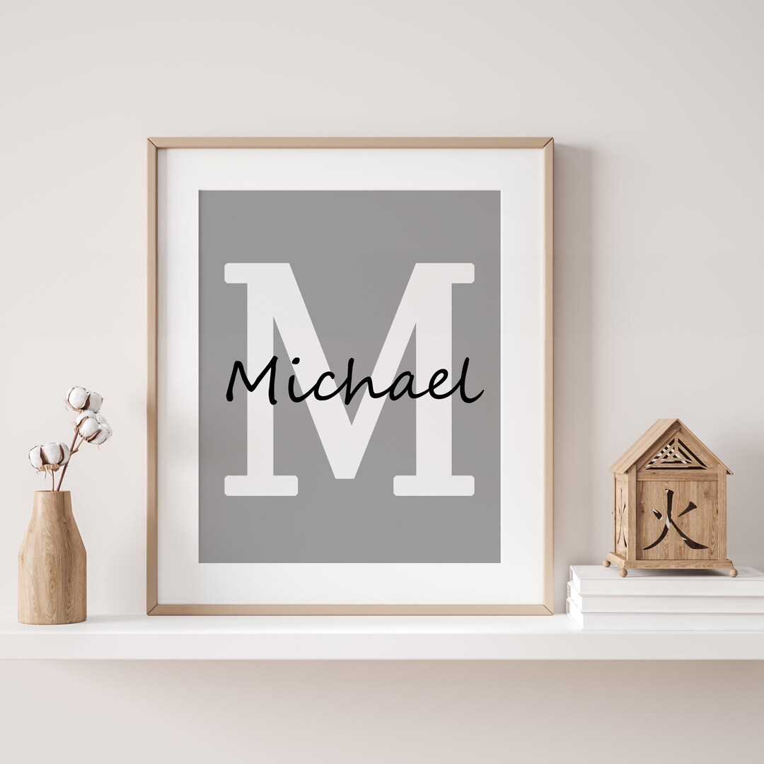 Custom Name Print, Baby Name Print, Nursery Wall Art, Custom Name Baby ...