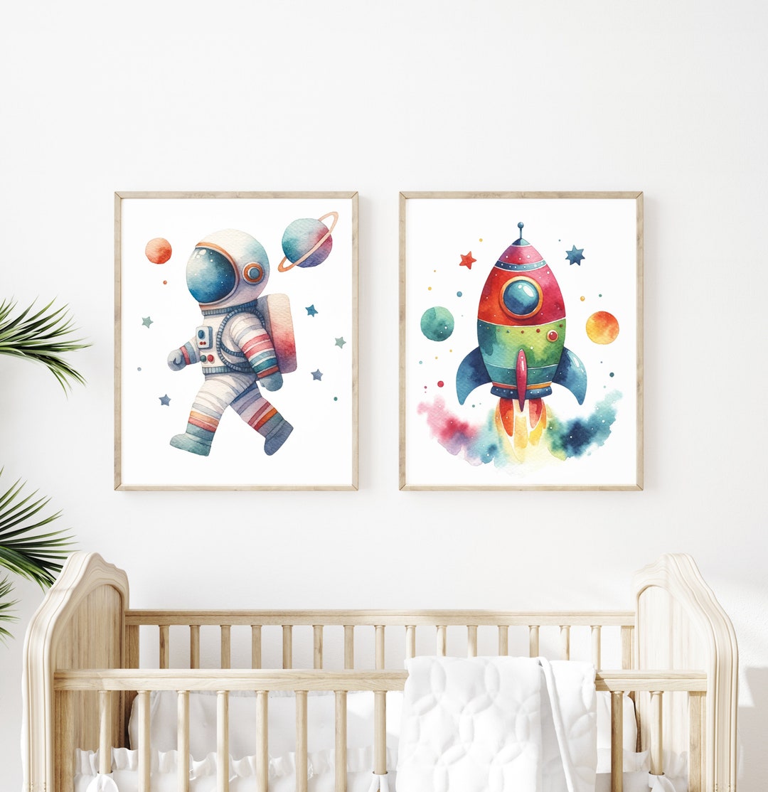 Space Print Set | Outer Space Theme | Astronaut Printout | Nursery ...