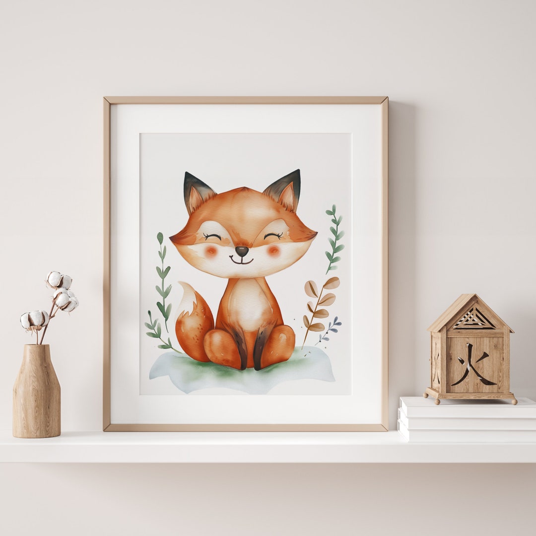 Fox Wall Art - Printable for Children's Room - Digital Print - Gift for ...