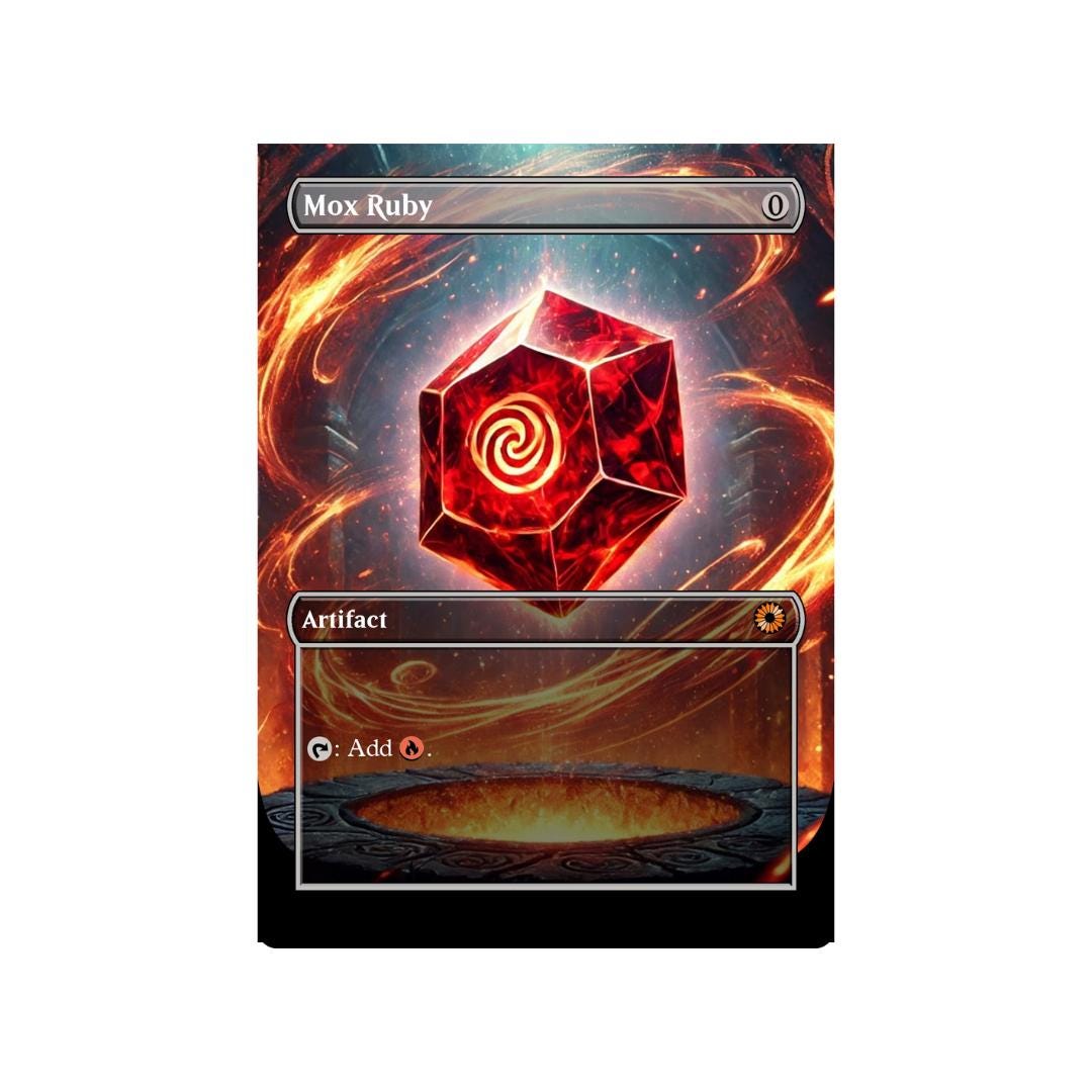 Mox Ruby V.2 Artifact Power 9 High Quality Altered Art Custom Cards - Etsy