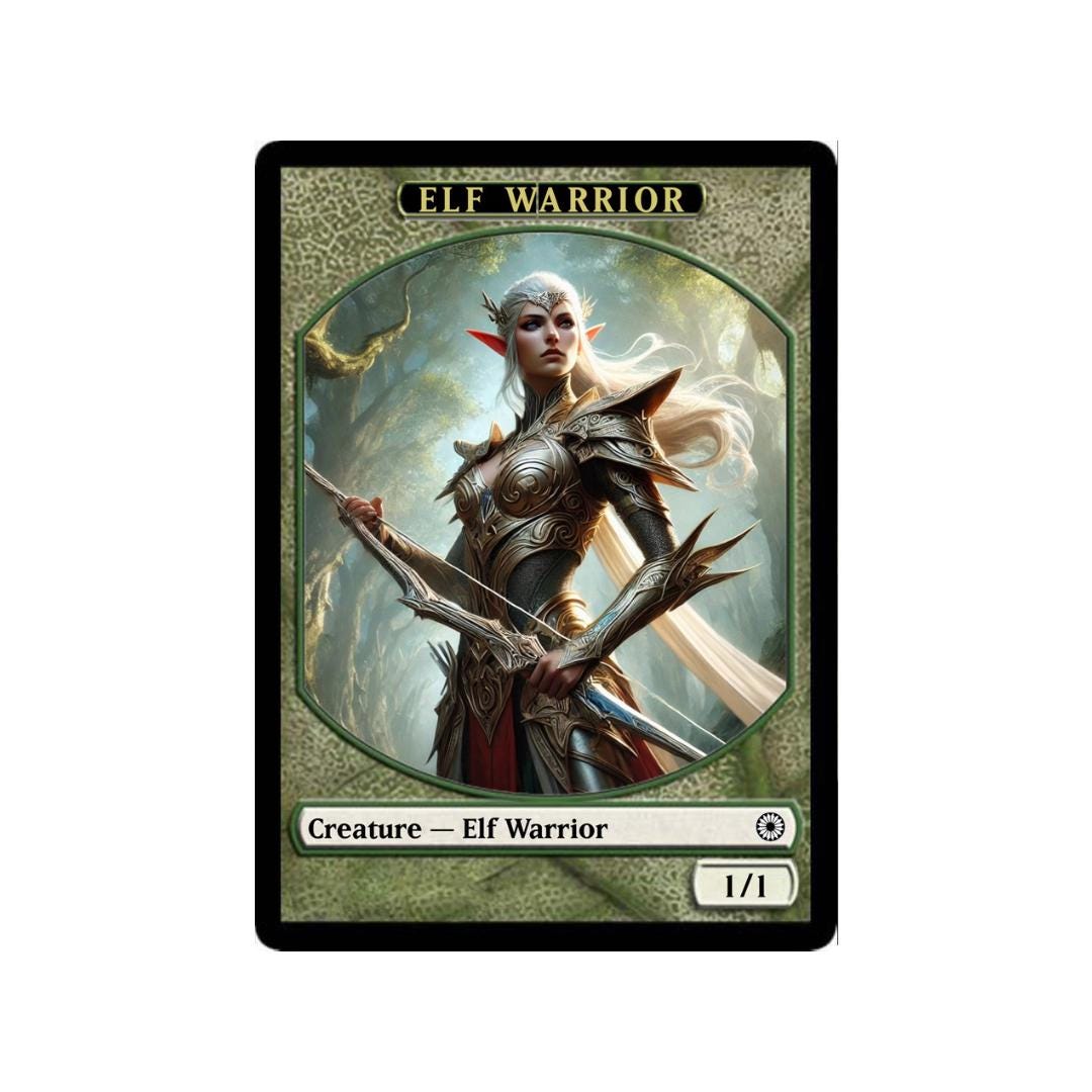 Elf Warrior Token V.2 High Quality Altered Art Custom Cards - Etsy
