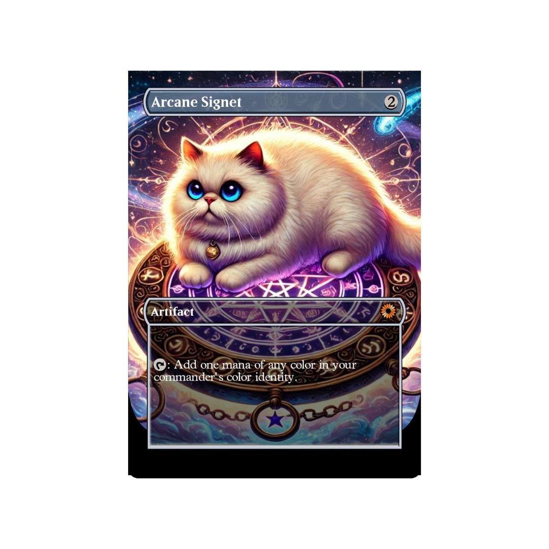 Arcane Signet Fat Kitty High Quality Altered Art Custom Cards - Etsy