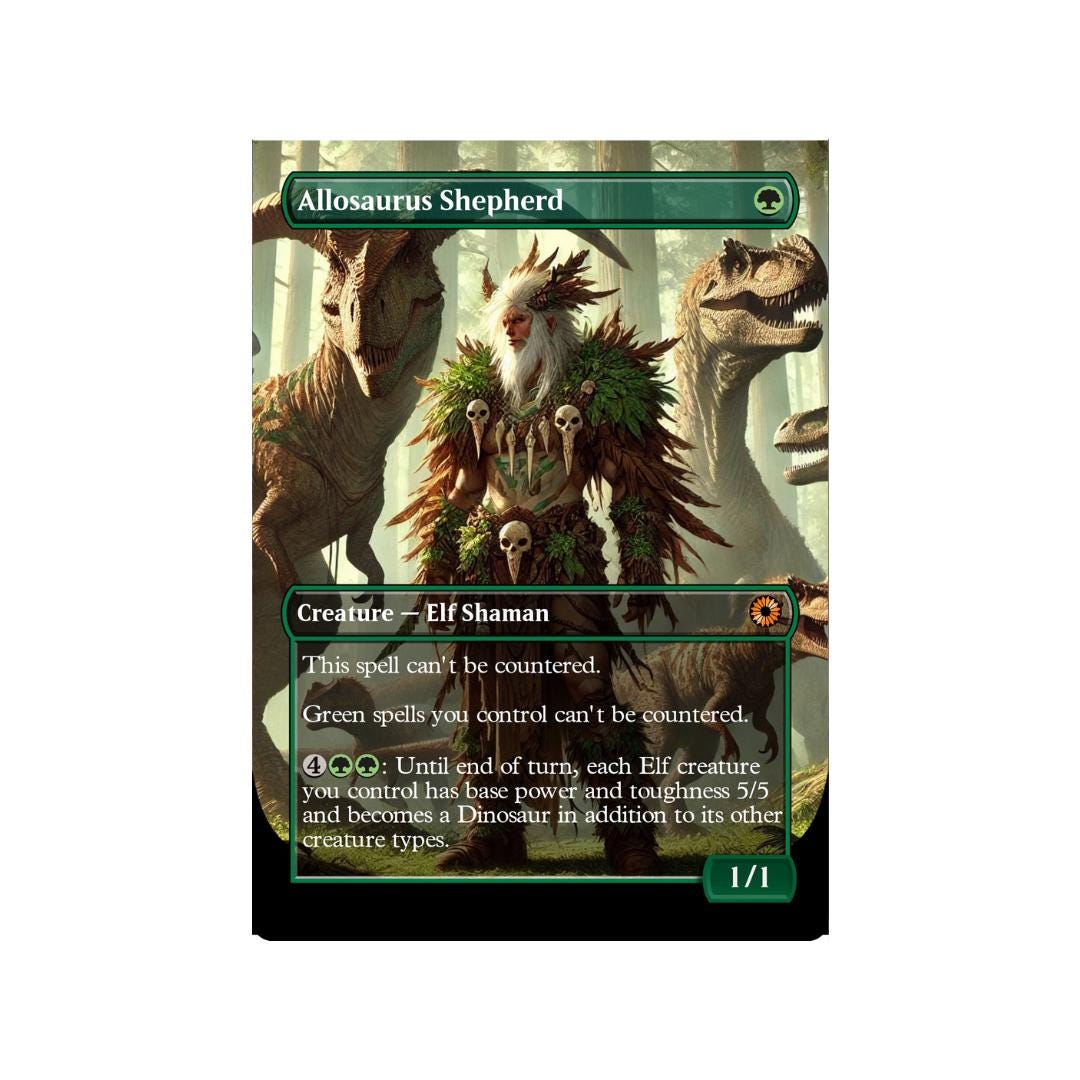 Allosaurus Shepherd Elf Shaman High Quality Altered Art Custom Cards - Etsy