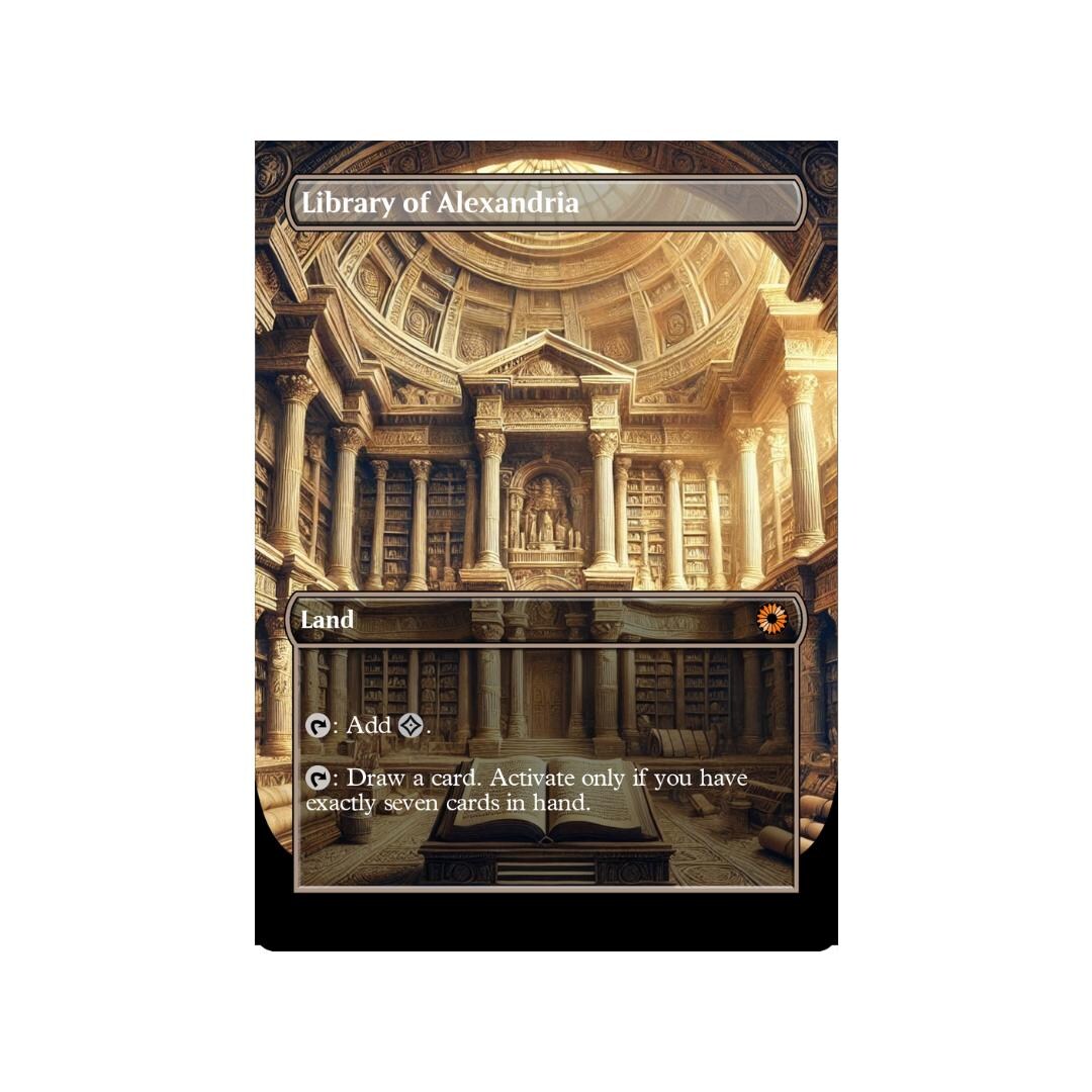 Library of Alexandria Land High Quality Altered Art Custom Cards ...
