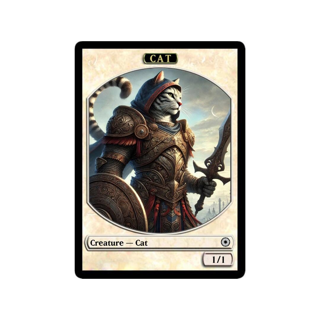 Cat Warrior Token Creature High Quality Altered Art Custom Cards - Etsy