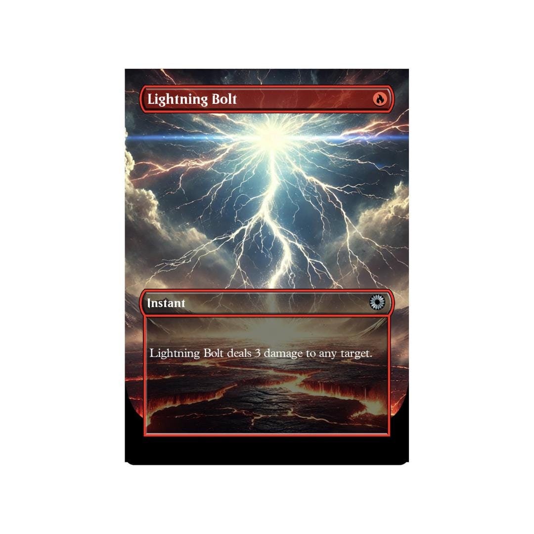Lightning Bolt Instant High Quality Altered Art Custom Cards Magic the ...