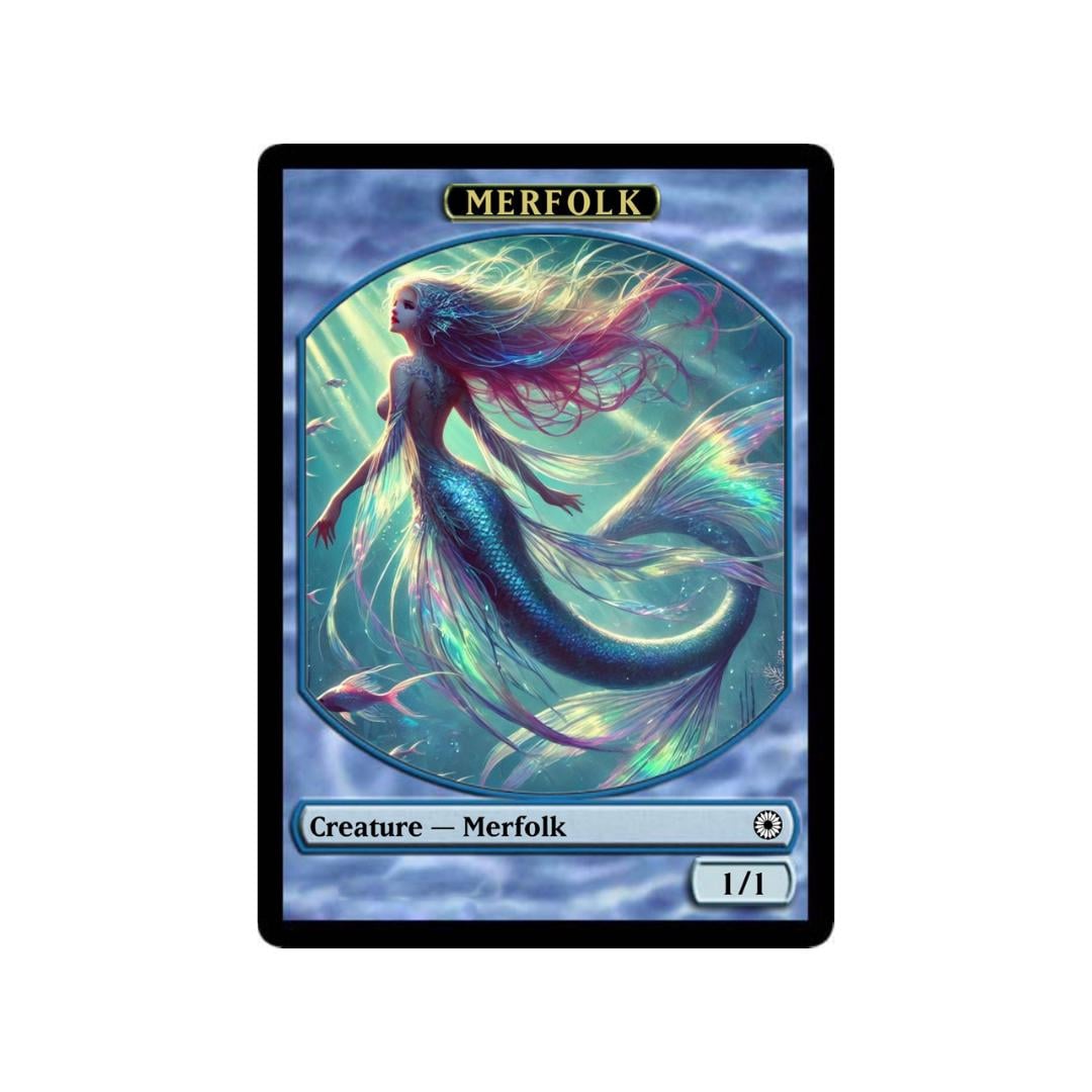 Merfolk Token Creature High Quality Altered Art Custom Cards - Etsy