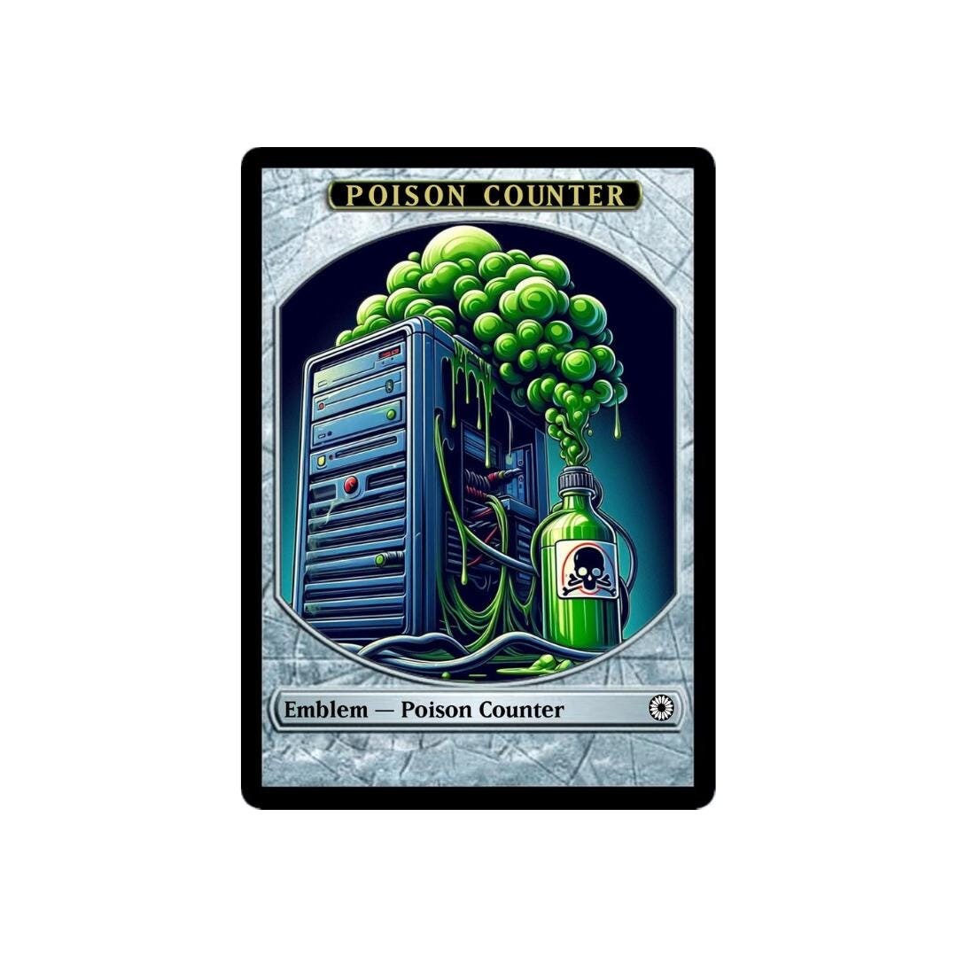 Poison Counter Token High Quality Altered Art Custom Cards Magic the ...