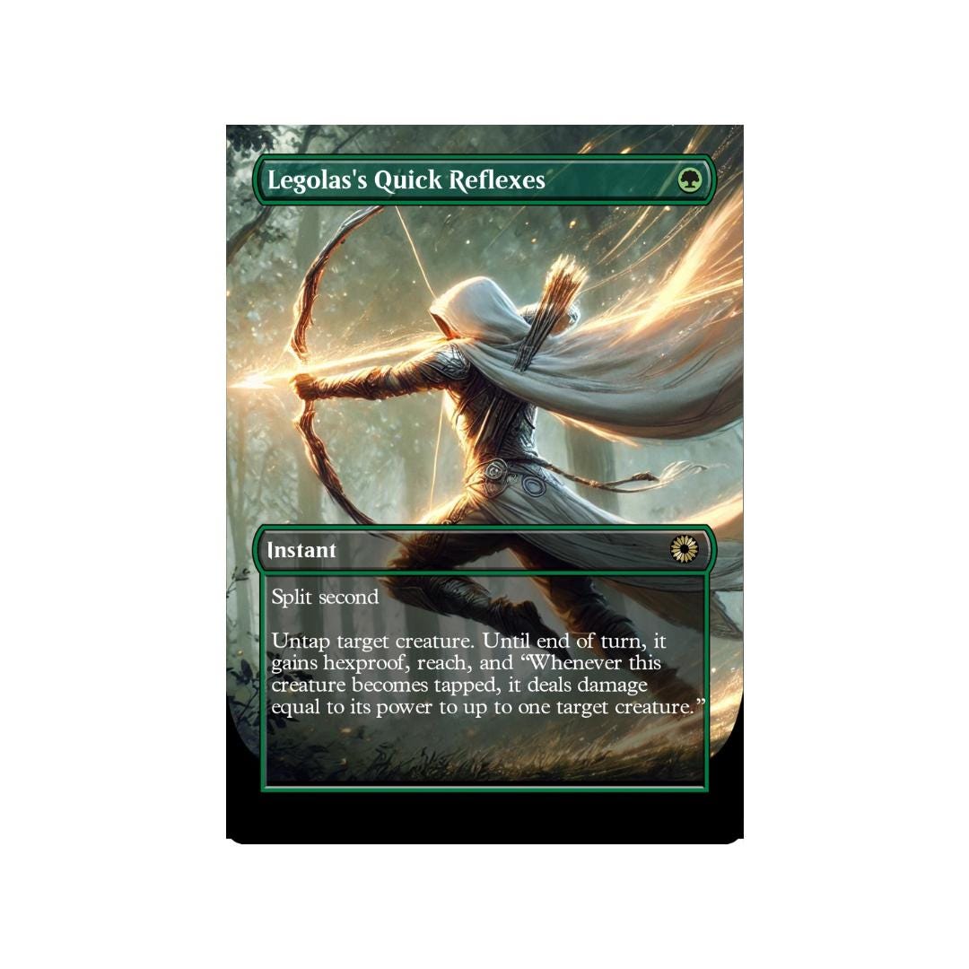 Legolas's Quick Reflexes Instant High Quality Altered Art Custom Cards ...