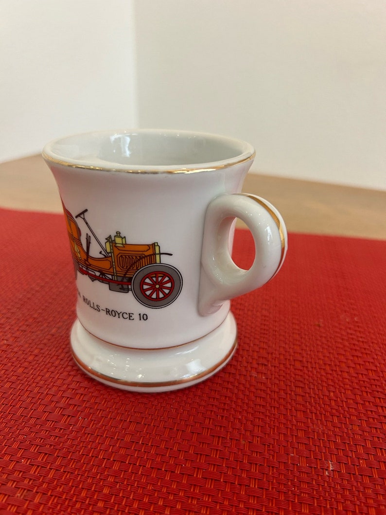 1904 Rolls-royce 10 Mustache Mug White Ceramic, Gold Trim & Safe ...