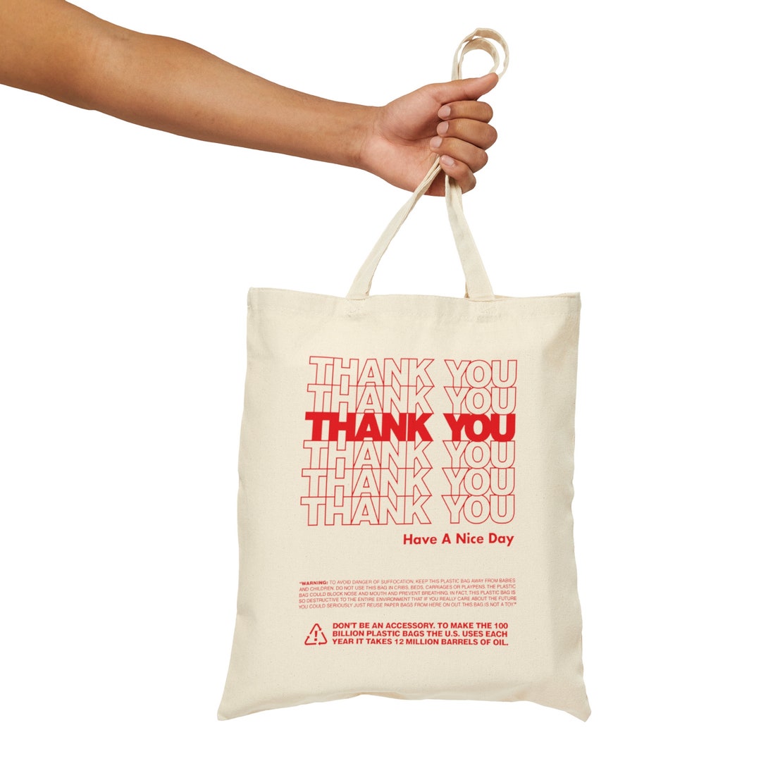 Thank You Take Out Cotton Canvas Tote Bag - Etsy