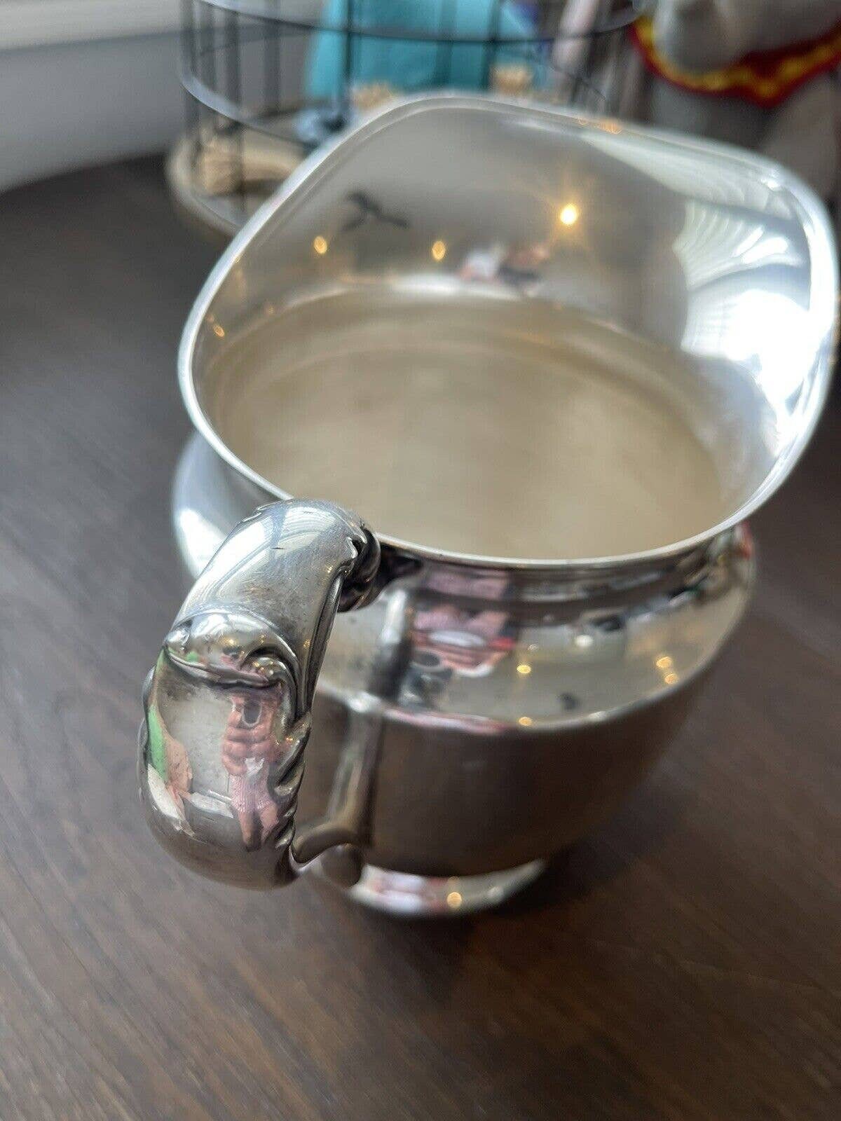 Antique Silver on Copper Pitcher With Handle Water Jug by F.B.R ...