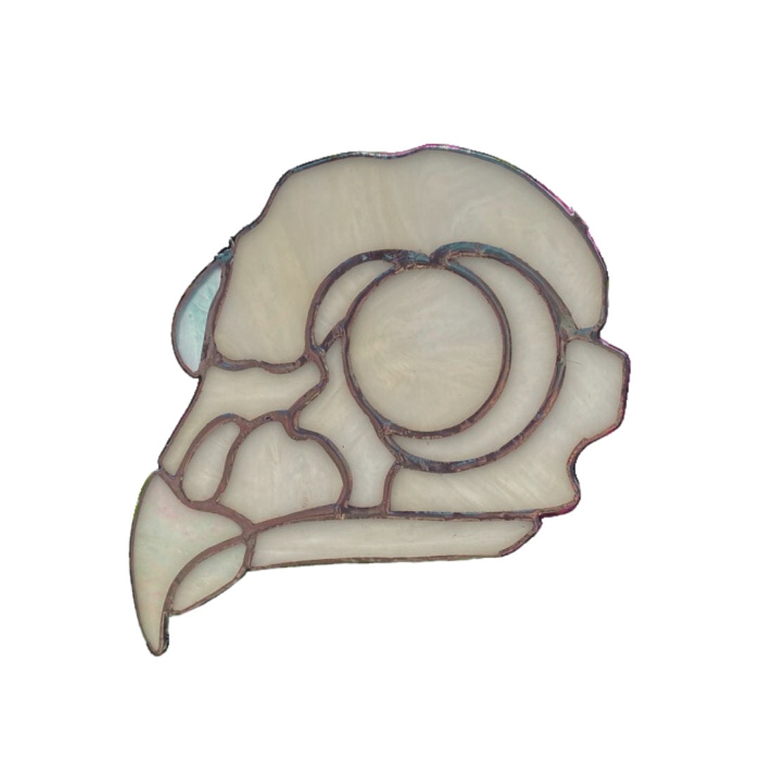 Stained Glass Bird Skull - Etsy