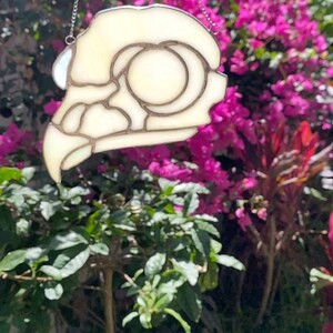 Stained Glass Bird Skull - Etsy