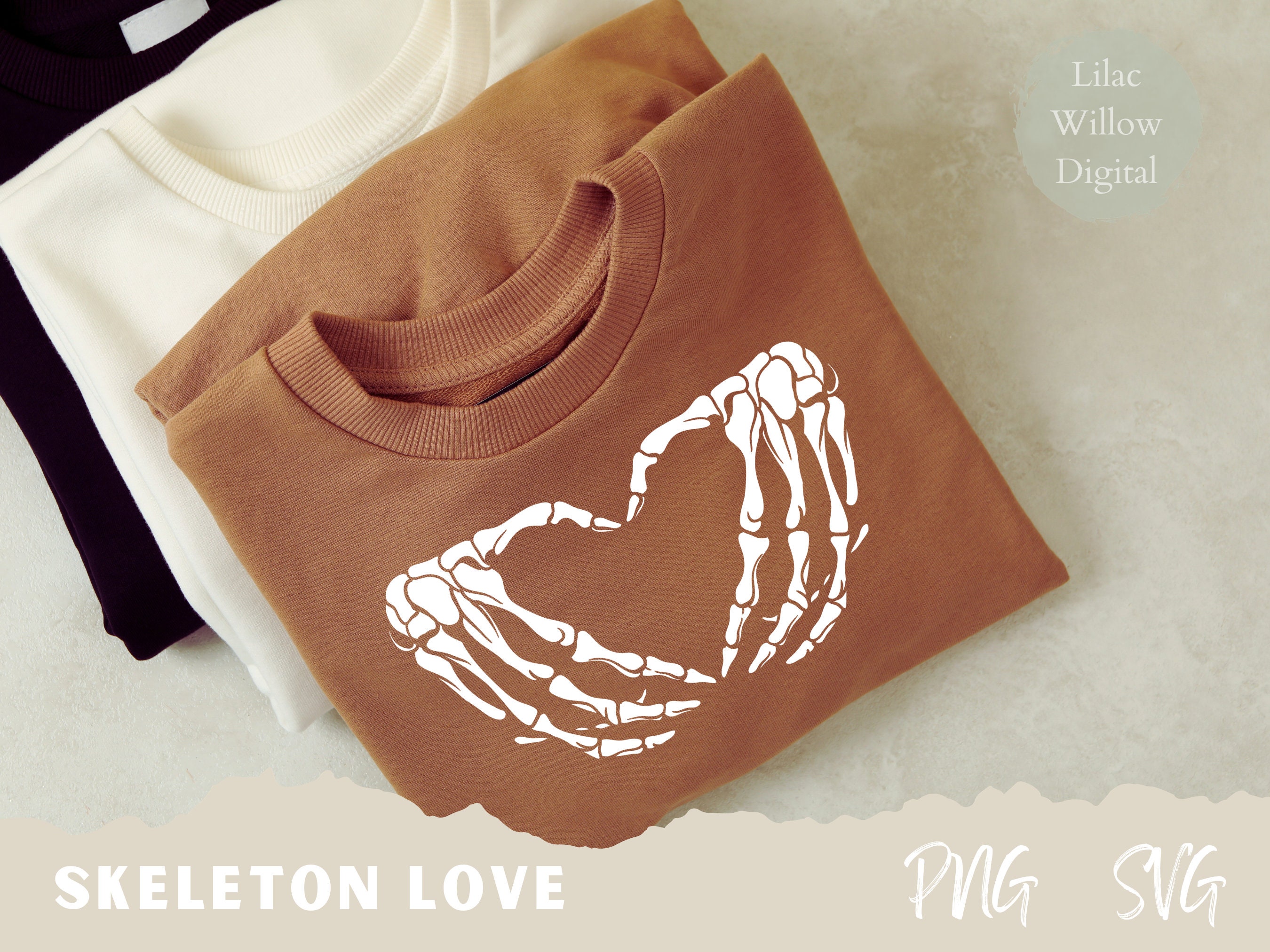 Skeleton Hand Heart Sign SVG PNG Skeleton Hand - Etsy