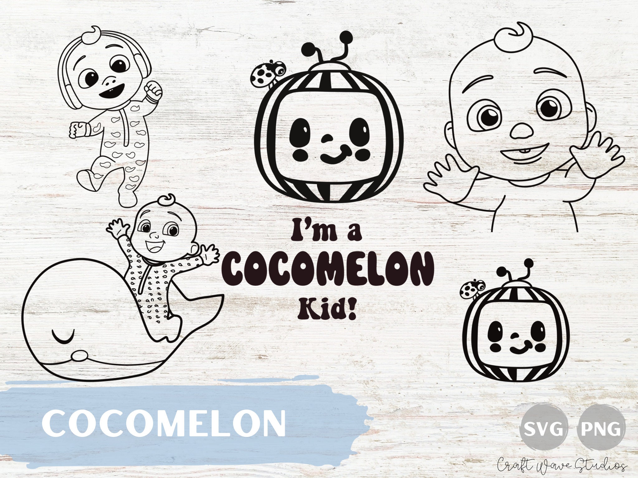 Cocomelon Svg Cocomelon cake topper Cocomelon party - Etsy France