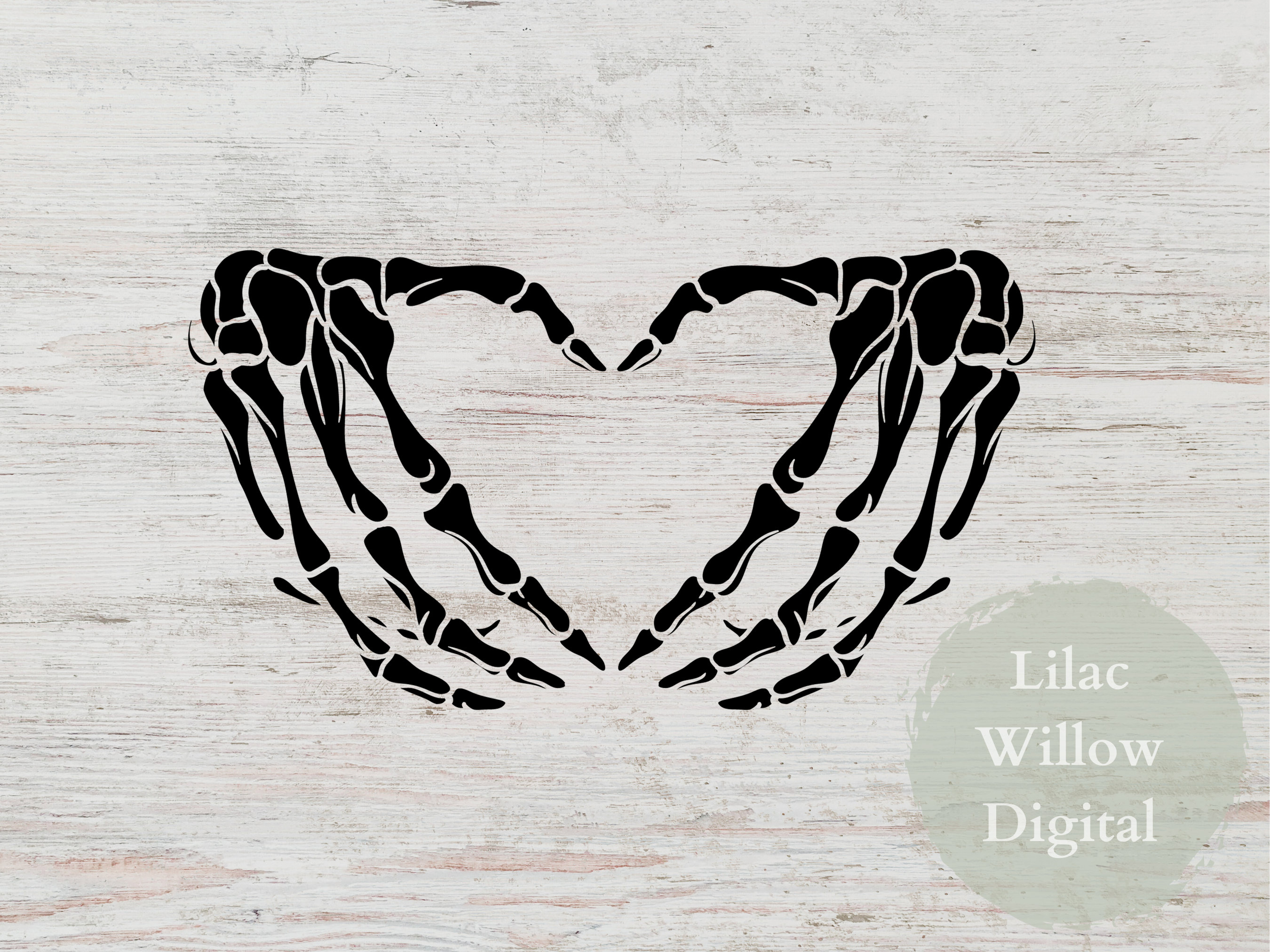 Skeleton Hand Heart Sign SVG PNG Skeleton Hand - Etsy
