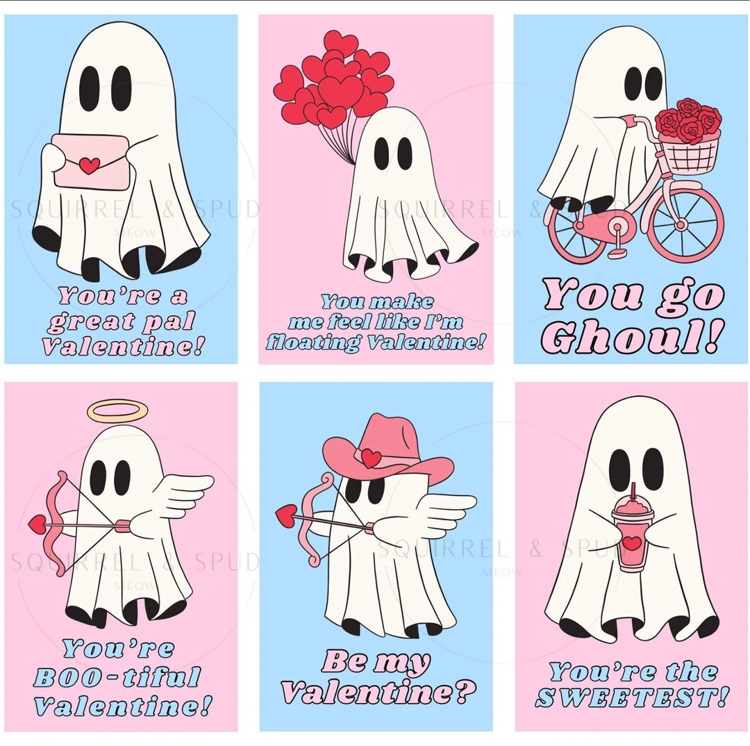 Ghost Friend Valentines - Fun Valentines - Printable Valentine ...