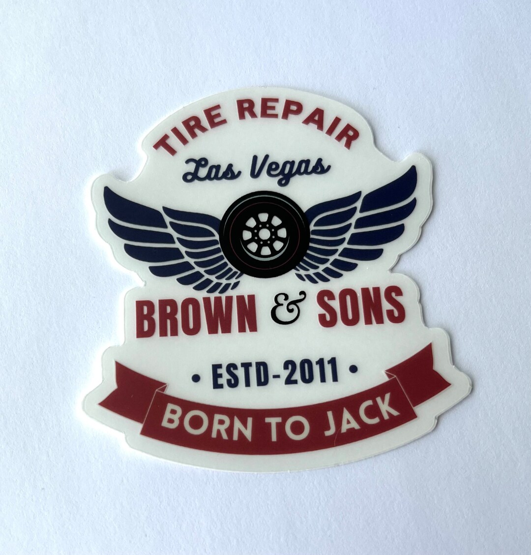 Brown Fam Tire Repair Sticker - Etsy