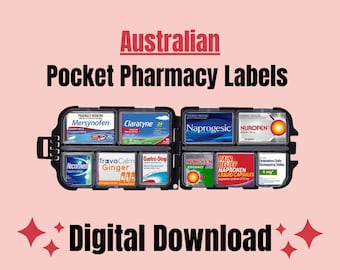 Printable Medicine Labels Pill Container, Travel Pill Case, Pill Case ...