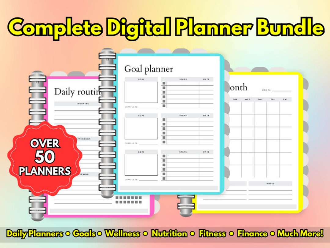Complete Digital Planner Bundle Digital Planner 2023 2024, Digital ...
