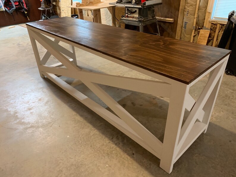 VIDEO INSTRUCTIONS Farmhouse Desk Design Plan - Etsy