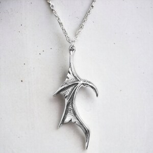 Bat Wing Heart Necklace Goth Gift, Couple Necklace, Adjustable, Emo ...