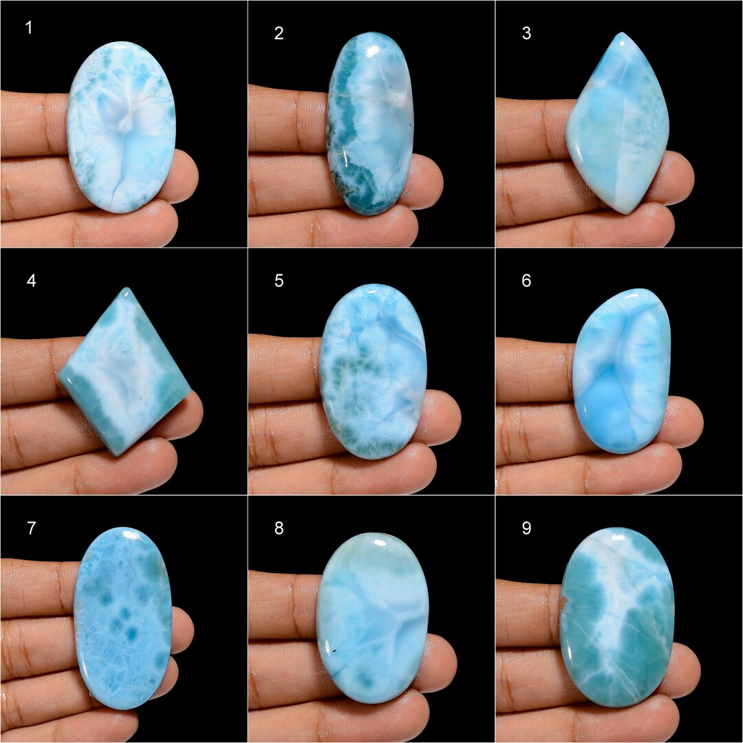 Natural Larimar Gemstone Pectolite Stone Larimar Big Size Sky Larimar ...