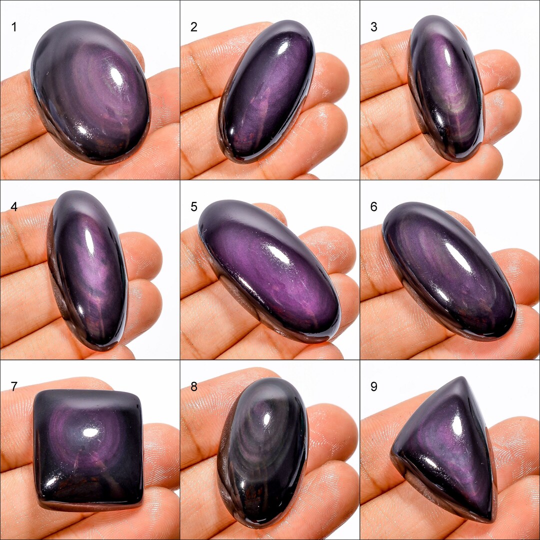 Rainbow Eye Obsidian Cabochon Designer Mix Shape Rainbow Eye Obsidian ...