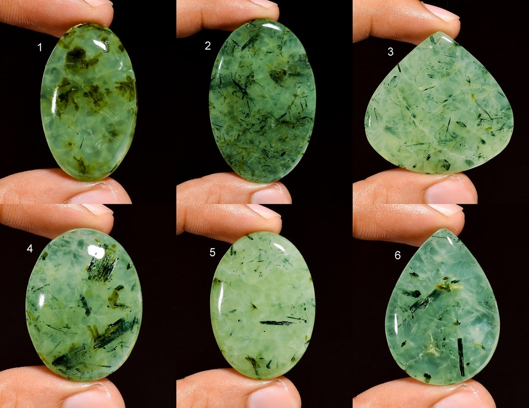 Natural Prehnite Cabochon Loose Gemstone Prehnite Cabochon Green ...