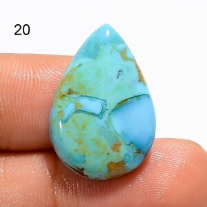 Natural Kingman Turquoise Pear Shape Turquoise Gemstone Gift For Her ...