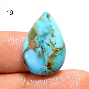 Natural Kingman Turquoise Pear Shape Turquoise Gemstone Gift For Her ...