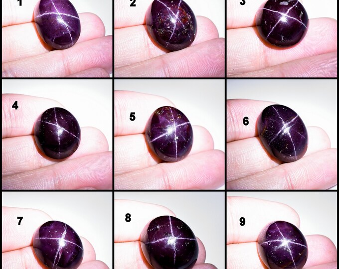 Natural Star Garnet Cabochon 4 Rays Garnet Gemstone Star Garnet Crystal ...