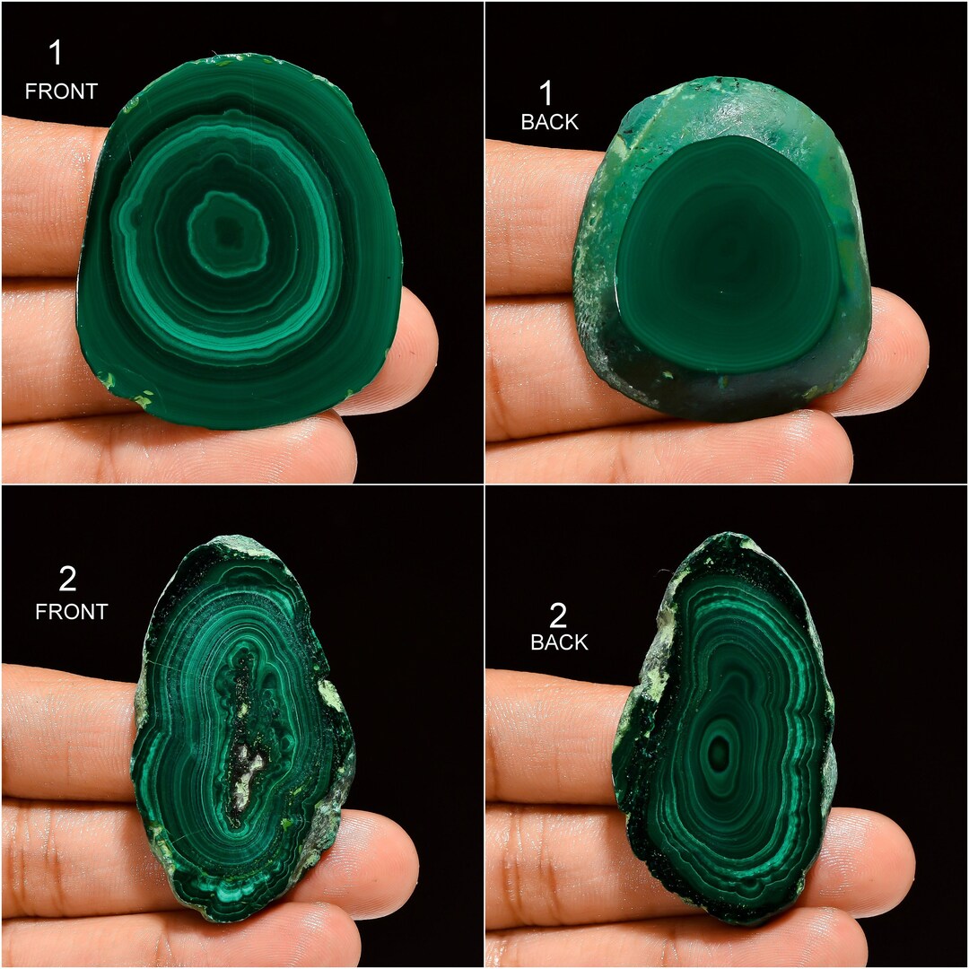 Natural Malachite Polished Slice Cabochon Green Malachite Polished Slab ...